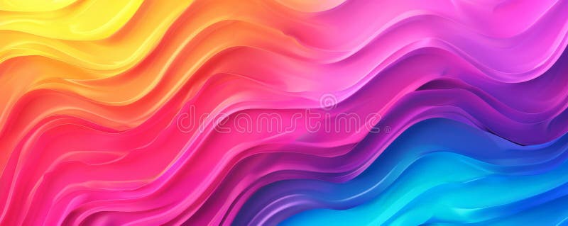 A Radiant Rainbow Gradient Wave Pattern with Bright, Bold Colors ...