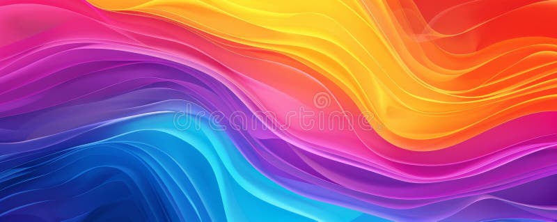 A Radiant Rainbow Gradient Wave Pattern with Bright, Bold Colors ...