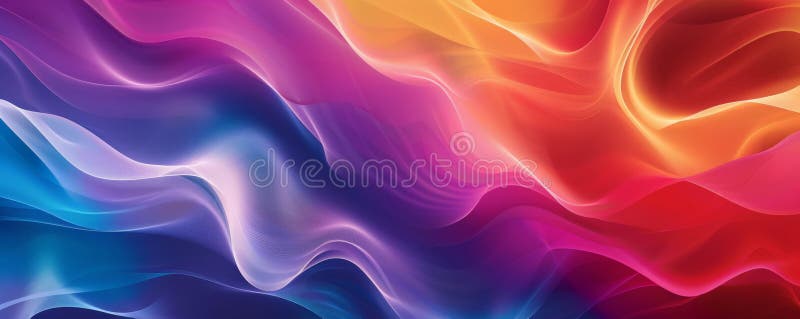 A Radiant Rainbow Gradient Wave Pattern with Bright, Bold Colors ...