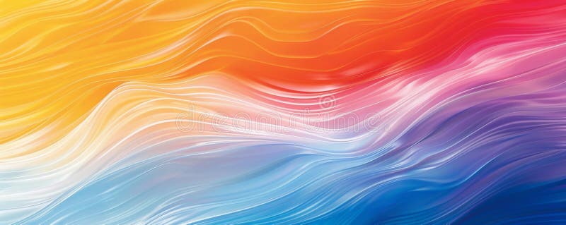 A Radiant Rainbow Gradient Wave Pattern with Soft, Flowing Lines and a ...