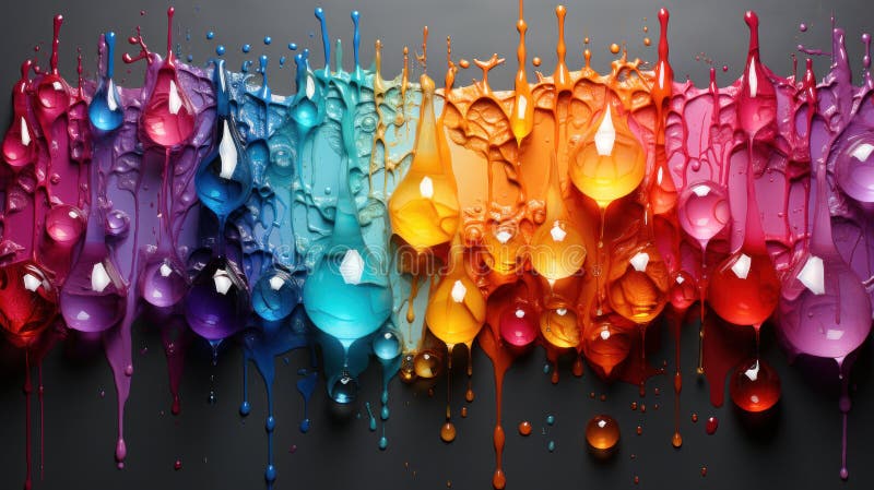 Radiant Rainbows: a Colorful Cascade Stock Photo - Image of colors ...