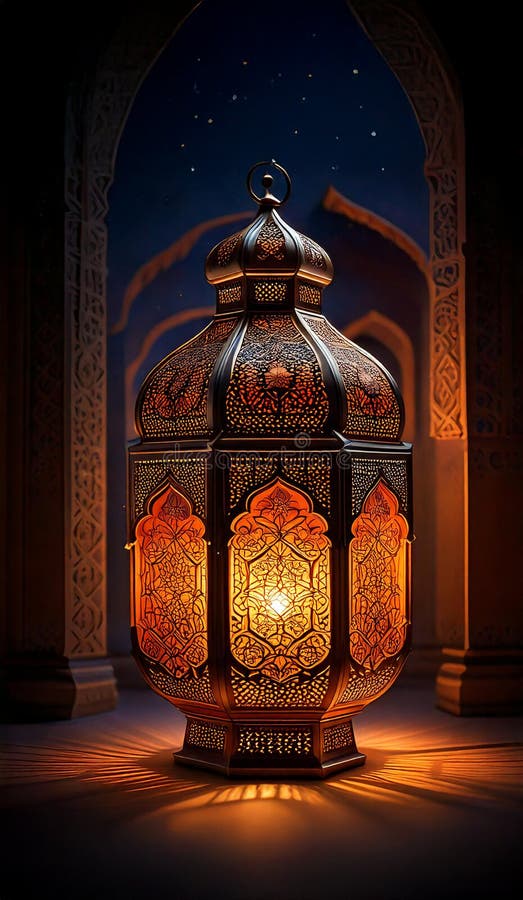 Radiant Ramadan Lantern a Symbol of Light and Tradition Stock Image ...