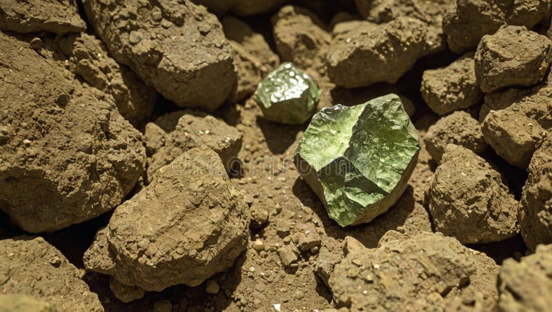 Radiant Raw Uranium Ore Closeup Exploration in Yellow and Black Stock ...