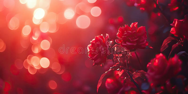 Radiant Red Bokeh Light Effect, Vibrant Red Glow with Bokeh Highlights ...