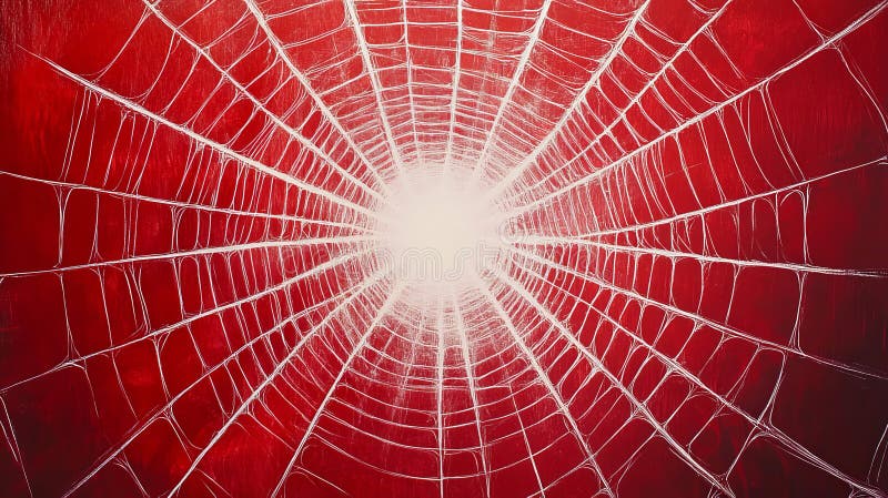 Radiant Red Spiderweb Symbolizing Connection and Design Stock Photo - Image of abstract, design ...