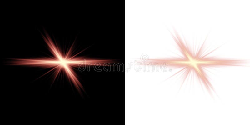 Radiant Red Starburst Light with Glowing Source. Vector Illustration ...