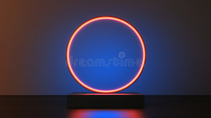 Cosmic Neon Ring Product Display Platform Stock Photos - Free & Royalty ...