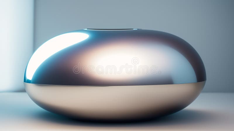 A Radiant Silver Vase with a Shiny Surface and a White Wall AI ...