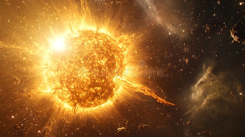 Radiant Solar Explosion in Deep Space a Stunning Visual Representation ...
