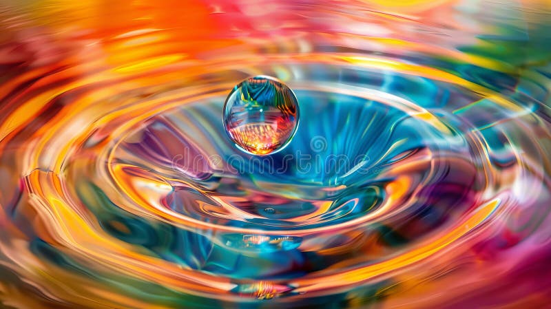 Radiant Spectrum of Colors Refracted through a Translucent Water Drop ...