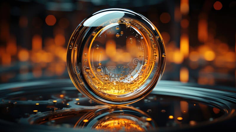 Radiant Spheres: Abstract Harmony in Orange Luminescence Stock ...