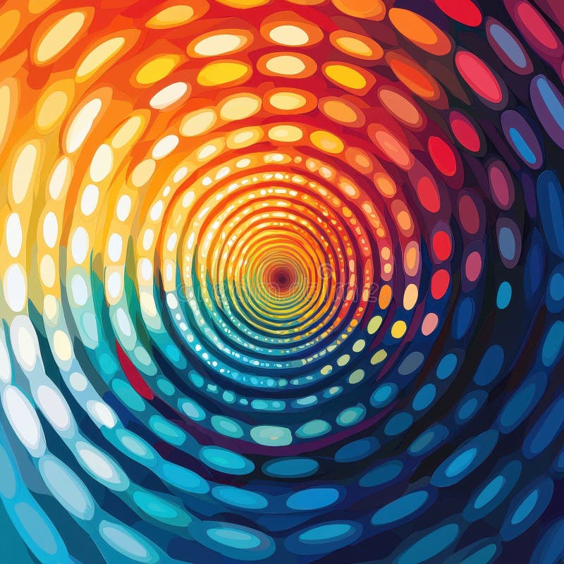 Radiant Spiral with Dynamic Gradient Colors Stock Photo - Image of bold ...