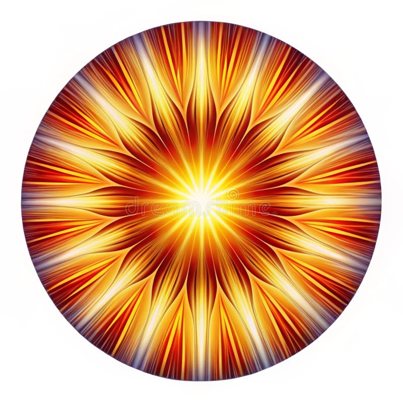 Abstract Starburst in Circular Form Stock Illustration - Illustration ...