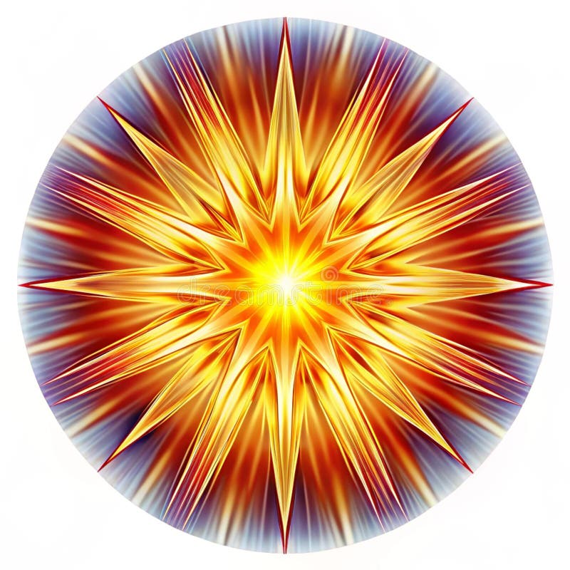 Abstract Starburst in Circular Form Stock Illustration - Illustration ...