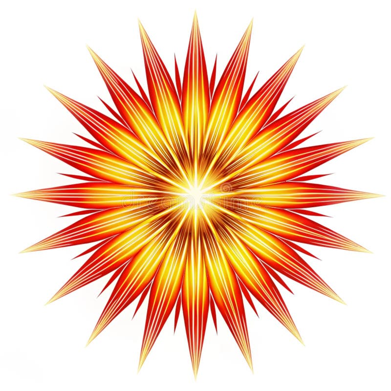 Radiant Starburst Pattern Symbolizing Brilliance Stock Illustration ...