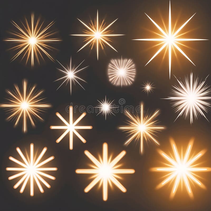 Radiant Stars: a Glittering Array of Light Effects& X22; Stock ...