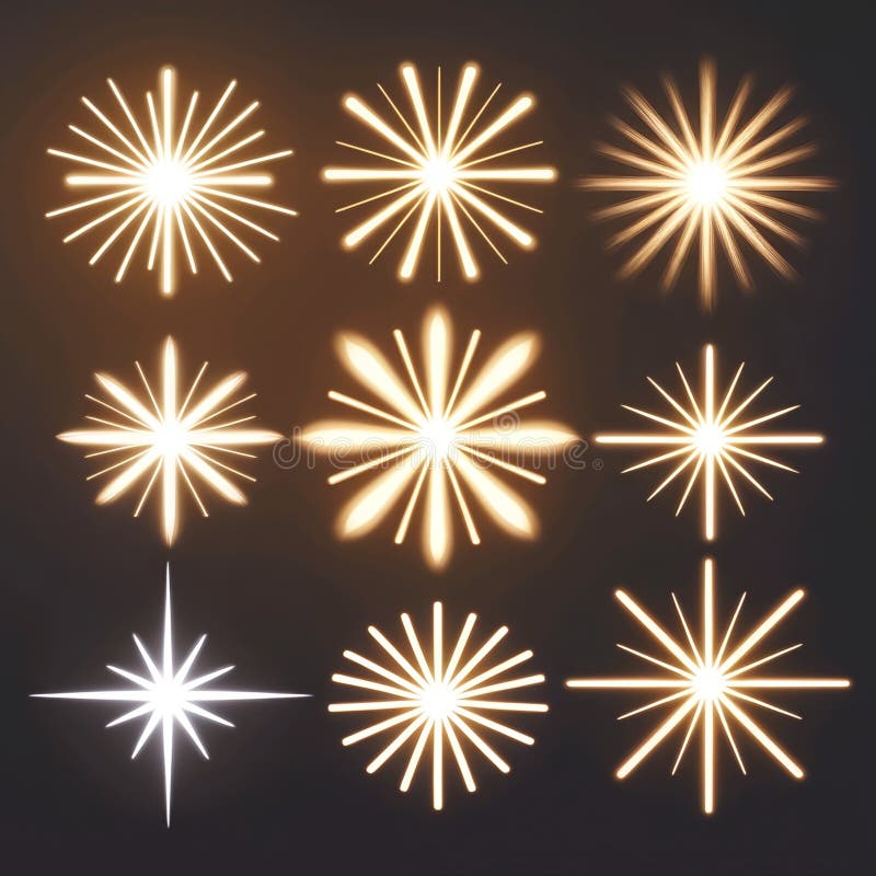 Radiant Stars: a Glittering Array of Light Effects& X22; Stock ...