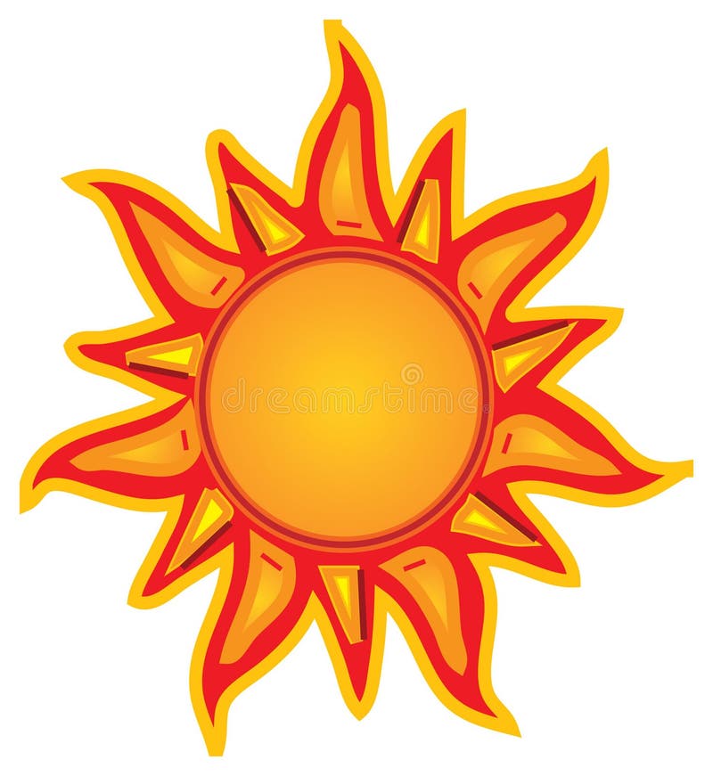 Radiant Sun stock illustration. Illustration of weather - 493832