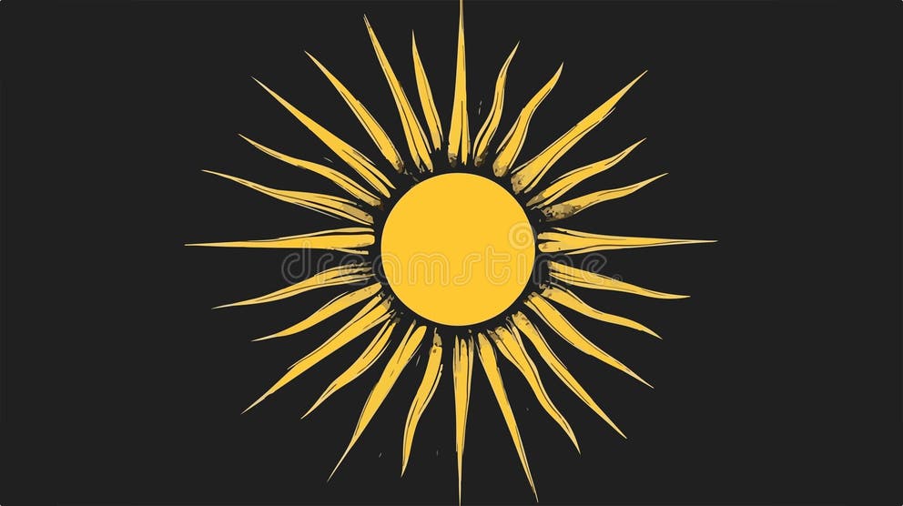 Radiant Sun Icon Silhouette Illustration for Visualization Projects ...