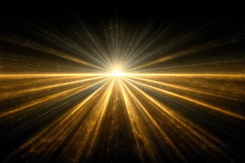 Radiant Sun Rays Bursting from the Center on a Bold Black Background ...