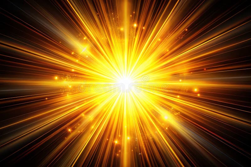 Radiant Sunburst a Stunning Abstract Display of Golden Light Exploding ...