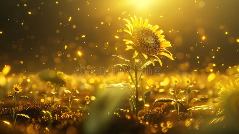 Radiant Sunflower Show: a Diverse Celebration of Small Blooms Stock ...