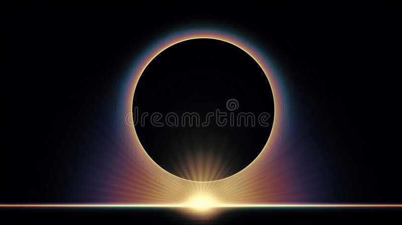 Radiant Sunset on the Horizon Stock Illustration - Illustration of glow ...