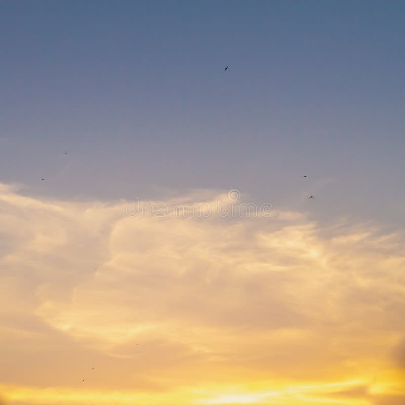 A Radiant Sunset on a Soft Pastel Sky in the Evening Stock Photo ...