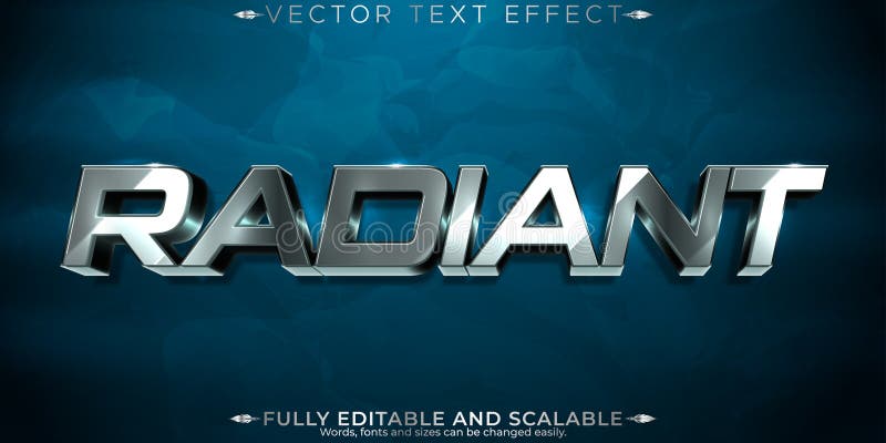 Radiant Text Effect, Editable Shiny and Elegant Text Style Stock Vector ...