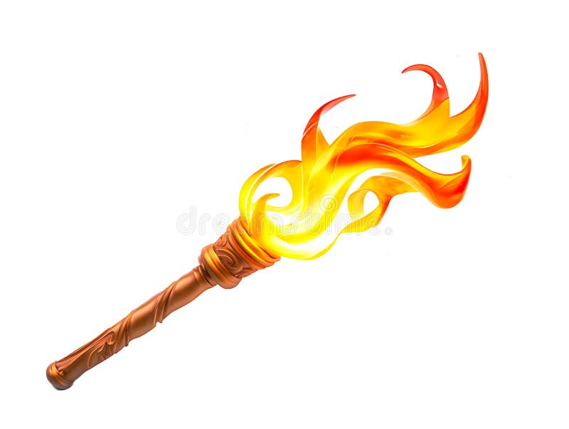 Radiant Torch Flame, Ai Generated Stock Illustration - Illustration of ...