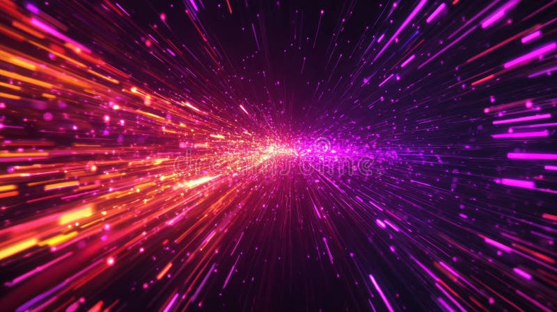 A Radiant, Turning Route Surrounded by Neon Lights, Evoking a Sense of ...