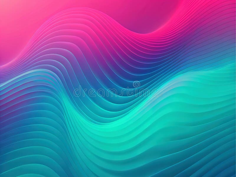 Radiant Turquoise Blending into Hot Pink with Abstract Gradient Stock ...
