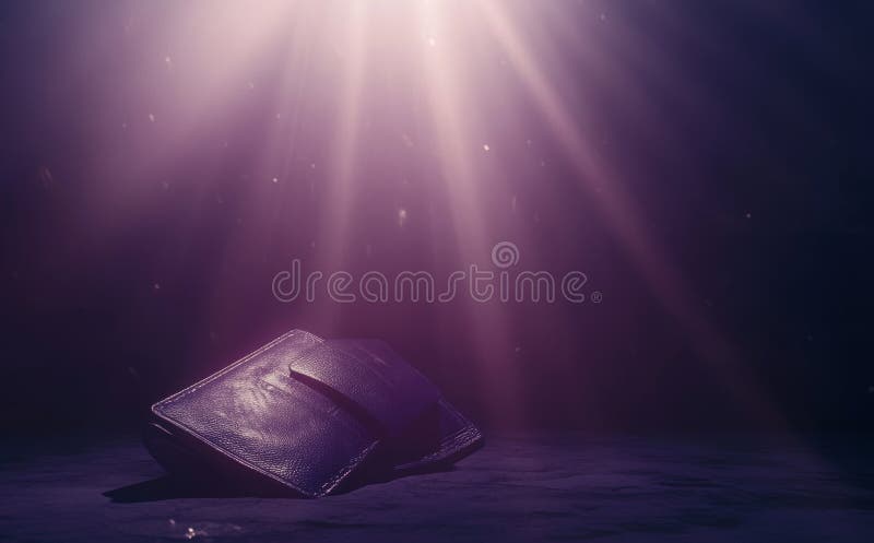 A Radiant Wallet, Opened To Release Beams of Light, is Set Against a ...