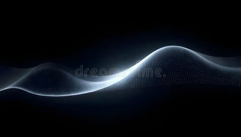 A Radiant Wave of Glowing Particles Appears Across a Dark, Dynamic ...
