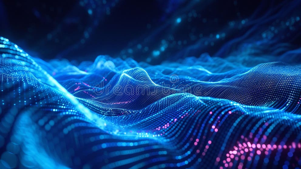 Radiant Wave of Light stock illustration. Illustration of visualization ...