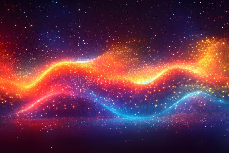 Vibrant Waves of Colorful Light Effect for Abstract Design Generative ...