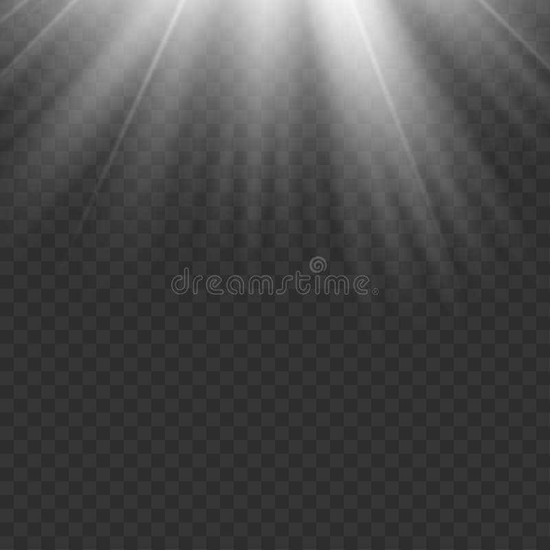 Radiant White Light Beams on Transparent Background for Visual Effects ...