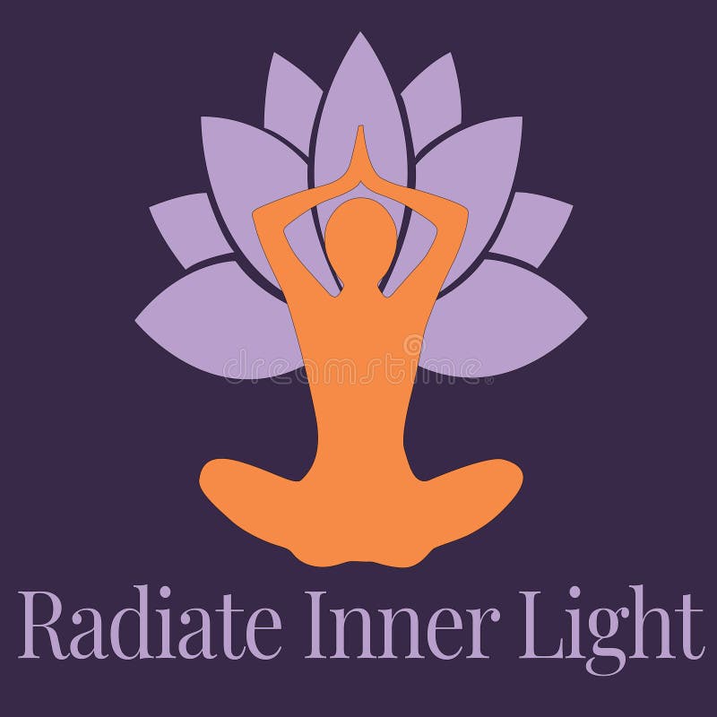 Radiate Inner Light with Lotus Art Stock Illustration - Illustration of ...