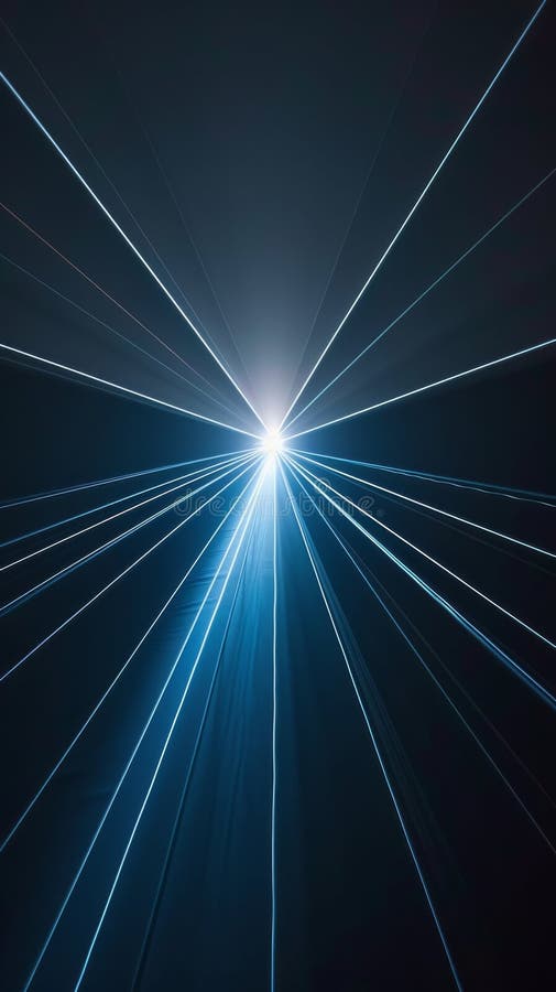 Radiating Blue Light Beams on Dark Background Stock Photo - Image of ...