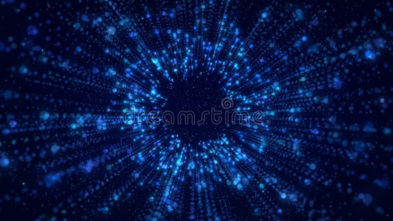 Radiating Blue Particle Burst Stock Illustration - Illustration of ...