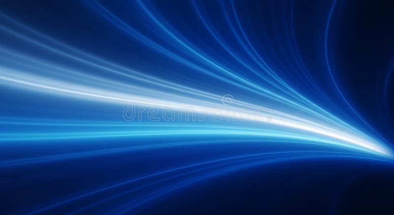 Radiating Blue and White Light Streaks Create an Abstract Design ...