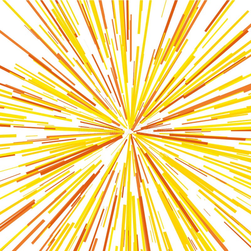Radiating from the Center of Thin Beams, Lines. Vector Illustration ...