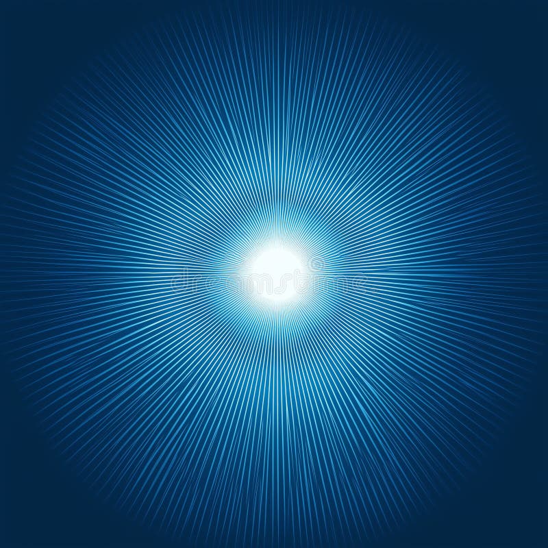 Radiating Circle Banner - Modern Blue Ring Template with Minimalist ...