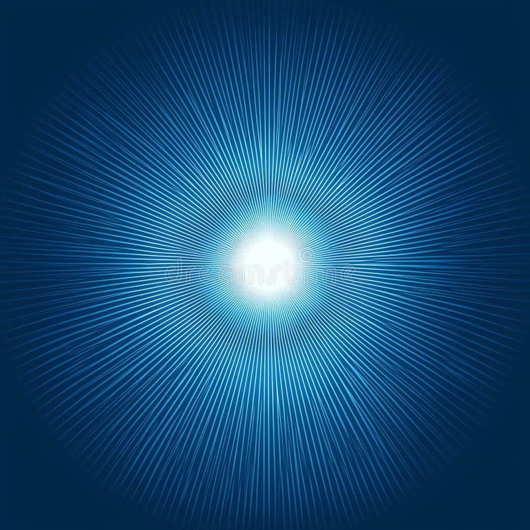 Radiating Circle Banner - Modern Blue Ring Template with Minimalist ...