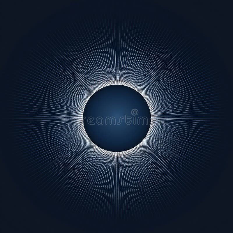 Radiating Circle Banner - Modern Blue Ring Template with Minimalist ...