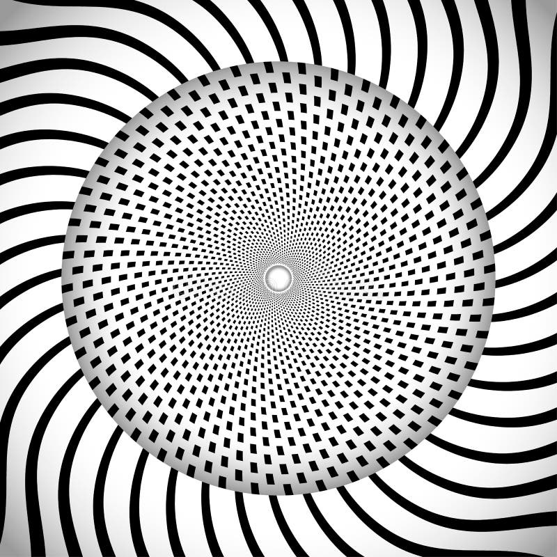 Optical illusion, circle stock illustration. Illustration of round ...