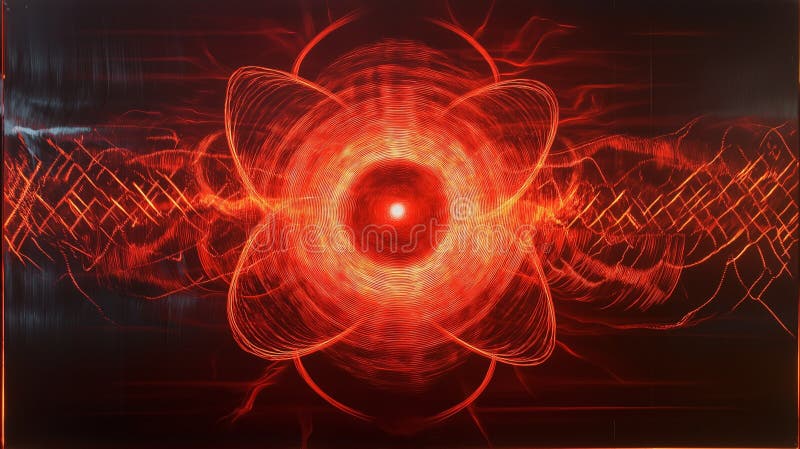 Radiating Energy Fields Emanating from a Central Point Stock Image ...