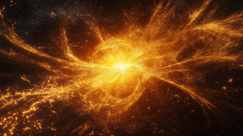 Radiating Energy Fields Emanating from a Central Point Stock Image ...