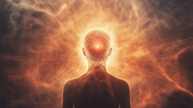 Radiating Energy Fields Emanating from a Central Point Stock Image ...
