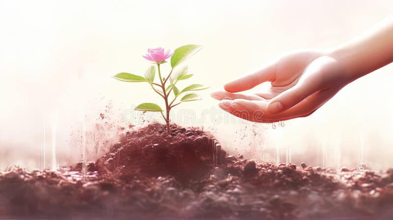Radiating Human Kindness Growth Stock Illustration - Illustration of ...